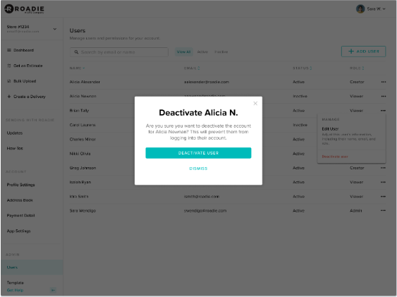 Roadie Customer Support